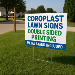 Corrugated PlasticCoroplast Lawn Signs Double Sided Custom Printing ...