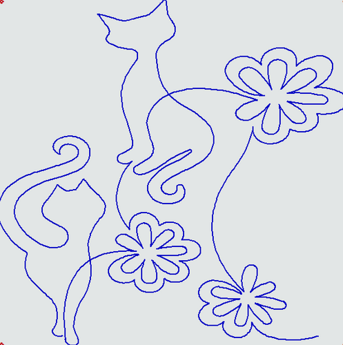 Cats, Hip Kitties Pantograph | SewMuchLoveQuiltShop