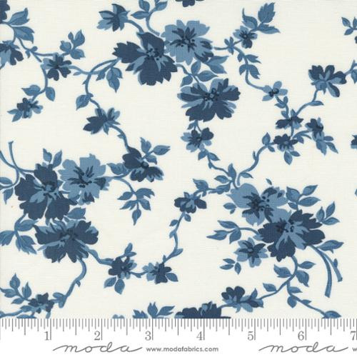 Shoreline Cream Navy 55306 24 by Camille Roskelley for Moda Fabrics ...
