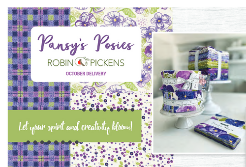 Pansy's Posies 5" Squares by Robin Pickens for Moda Fabric ...
