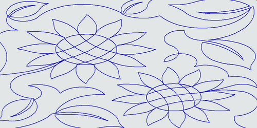 Sunflowers Pantograph | SewMuchLoveQuiltShop