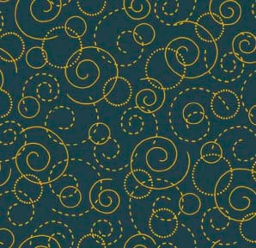 Scroll - Floral Jubilee by Turnowsky for QT Fabrics - 29860-K Dark Teal ...