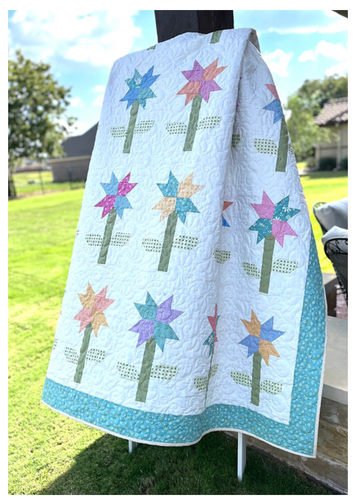 Pinwheel Garden Quilt Kit 66 x 81 Fabric by Moda | SewMuchLoveQuiltShop