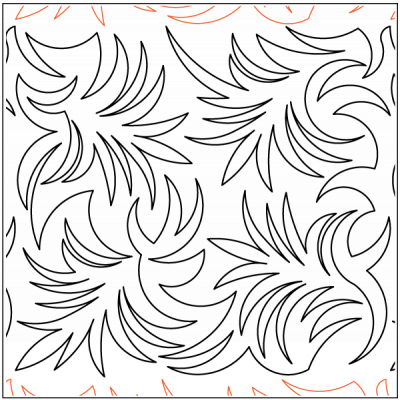 Palm Tree Meander Pantograph | SewMuchLoveQuiltShop