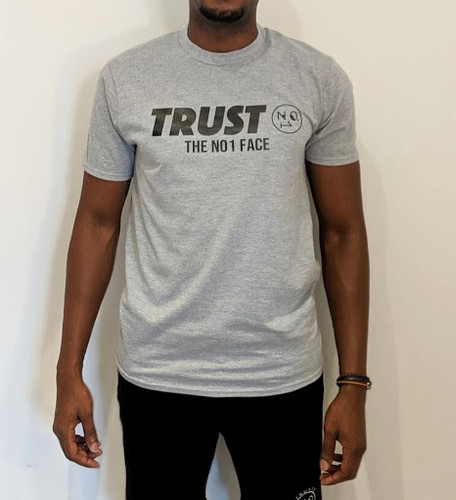 TRUST NO.1 Tshirt - Grey | TheNo1Face