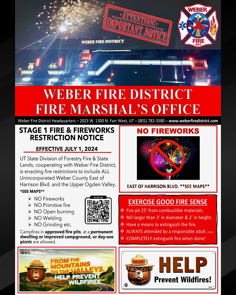 2024 STAGE 1 FIRE & FIREWORK RESTRICTIONS NOTICE