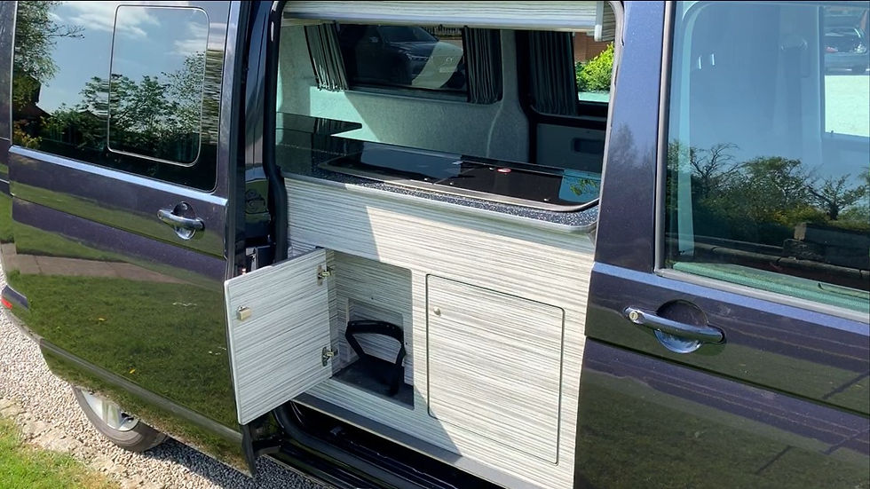 Custom Cabinets Fitted to T6 with End Bed