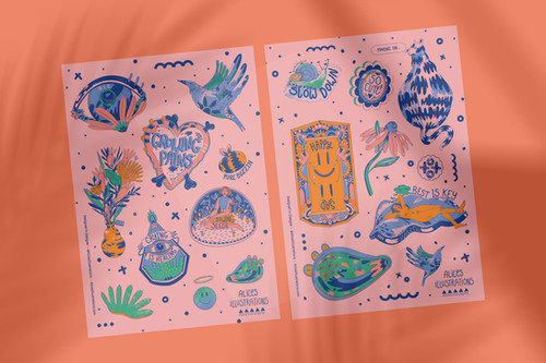Both Sticker Sheets | alicesillustrations