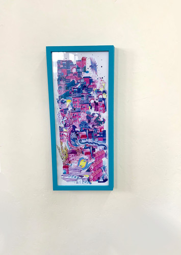 Glitch Collage 02 - Framed | alicesillustrations