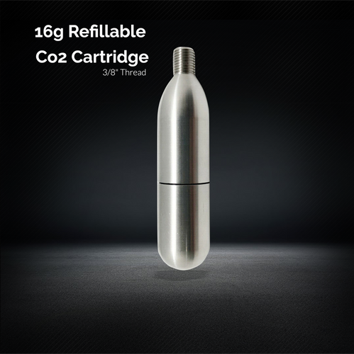 'ULTRAFORCE 16g Refillable Co2 Cartridge with 3/8 Thread | High Purity Gas'