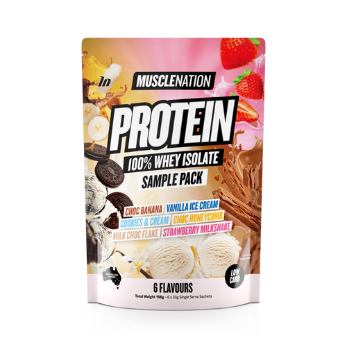 Muscle Nation - Whey Protein Isolate - Sample Pack | Bitumen 2 Bush