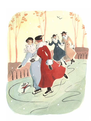 Tirage A4 Lucia di Marco - Les patineuses | un jour une illu