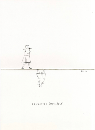 Dessin original Rencontre impossible - Serge Bloch | un jour une illu