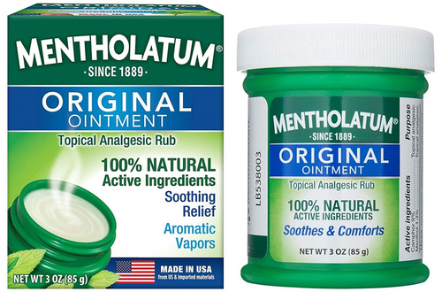 Mentholatum Original Chest Rub Ointment , White, 3 Ounce (Pack of 1 ...