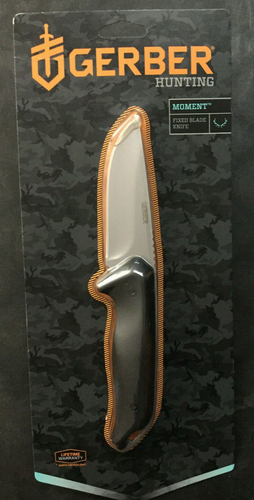 Gerber Moment Full Tang Hunting Knife Fixed Drop Point 3.5" Blade w ...