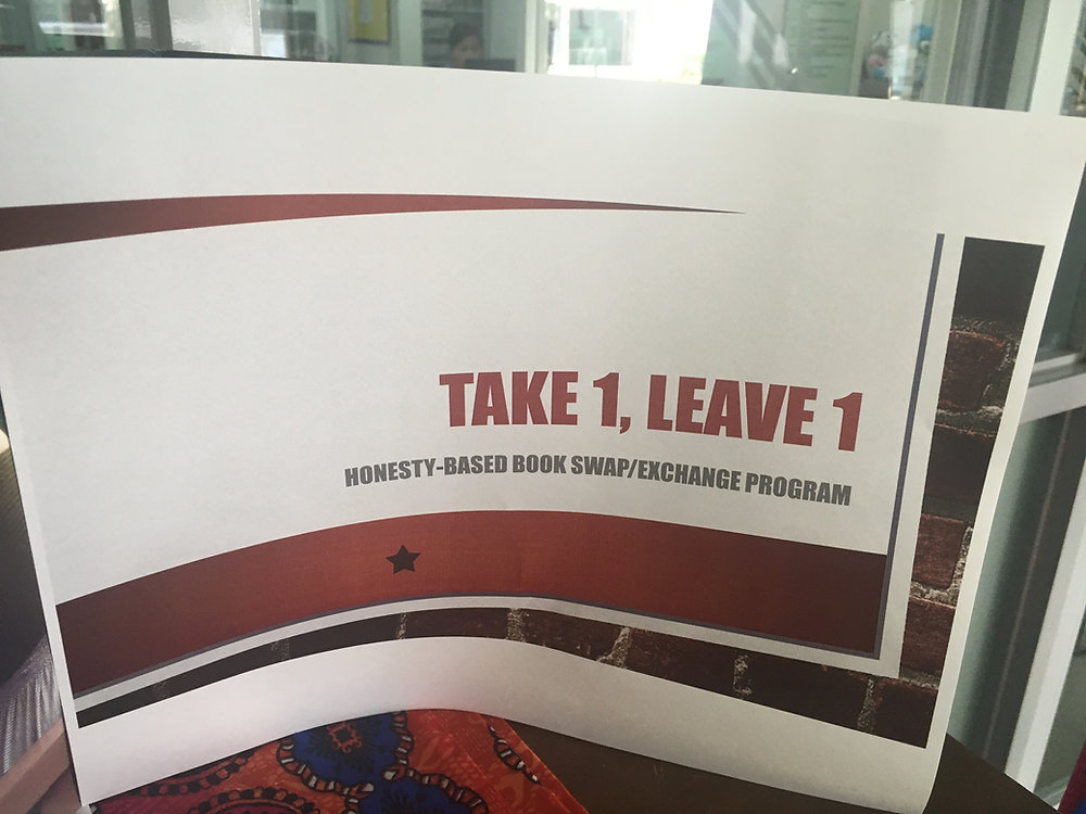 Take 1, Leave 1; Honesty-based Book Exchange/Swap Library Activity