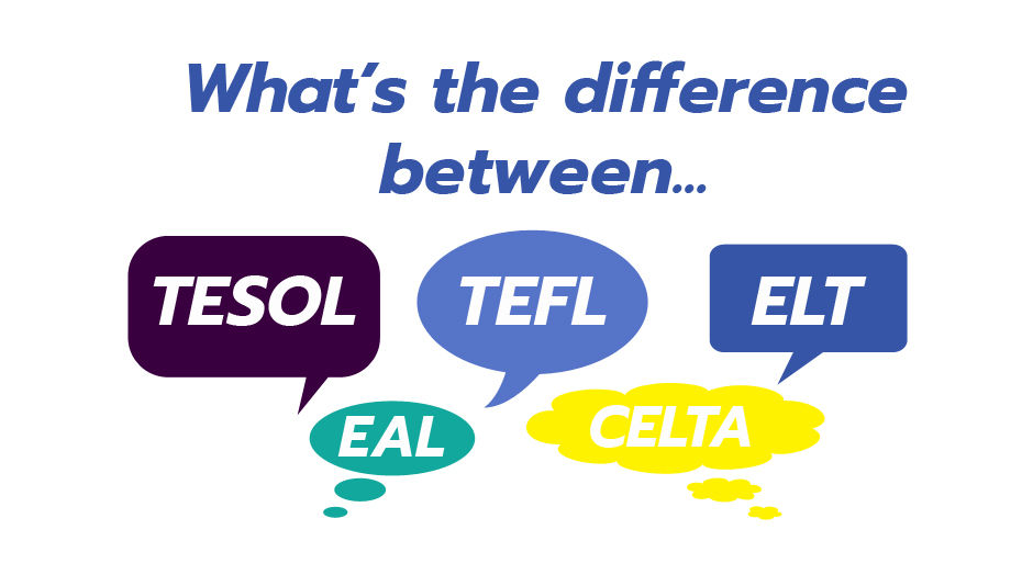 What is the difference between TESOL, TEFL, ELT etc?