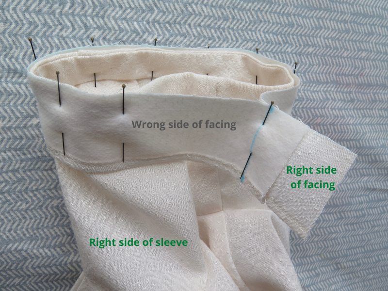 Making a facing/binding exactly the right length for an opening