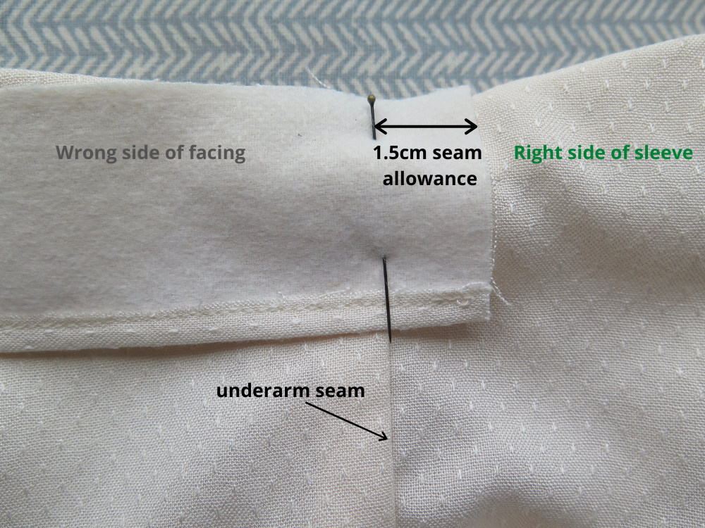 Making a facing/binding exactly the right length for an opening