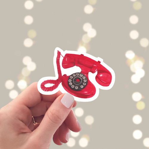 Retro Telephone Sticker | Fancypantsrodgers