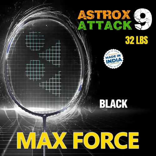 Yonex Badminton Racquet ASTROX ATTACK 9, G4 4U 80gms - 32lbs ...