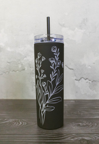 Termo Skinny con diseño de Flores | Doble Ele