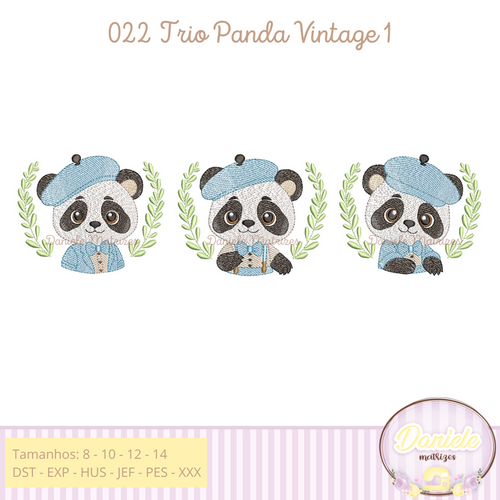 DM 022 - Trio Panda Vintage 1 | Daniele Matrizes