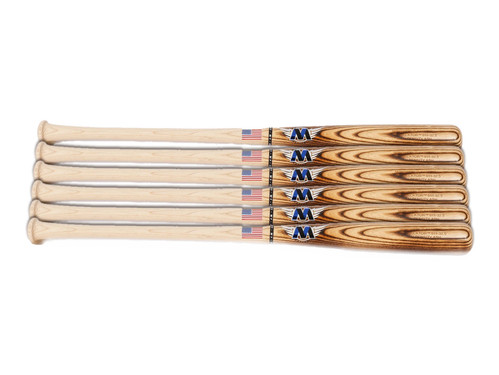 6 Pack | Pro Grain Ash Bats | M^Powered Baseball