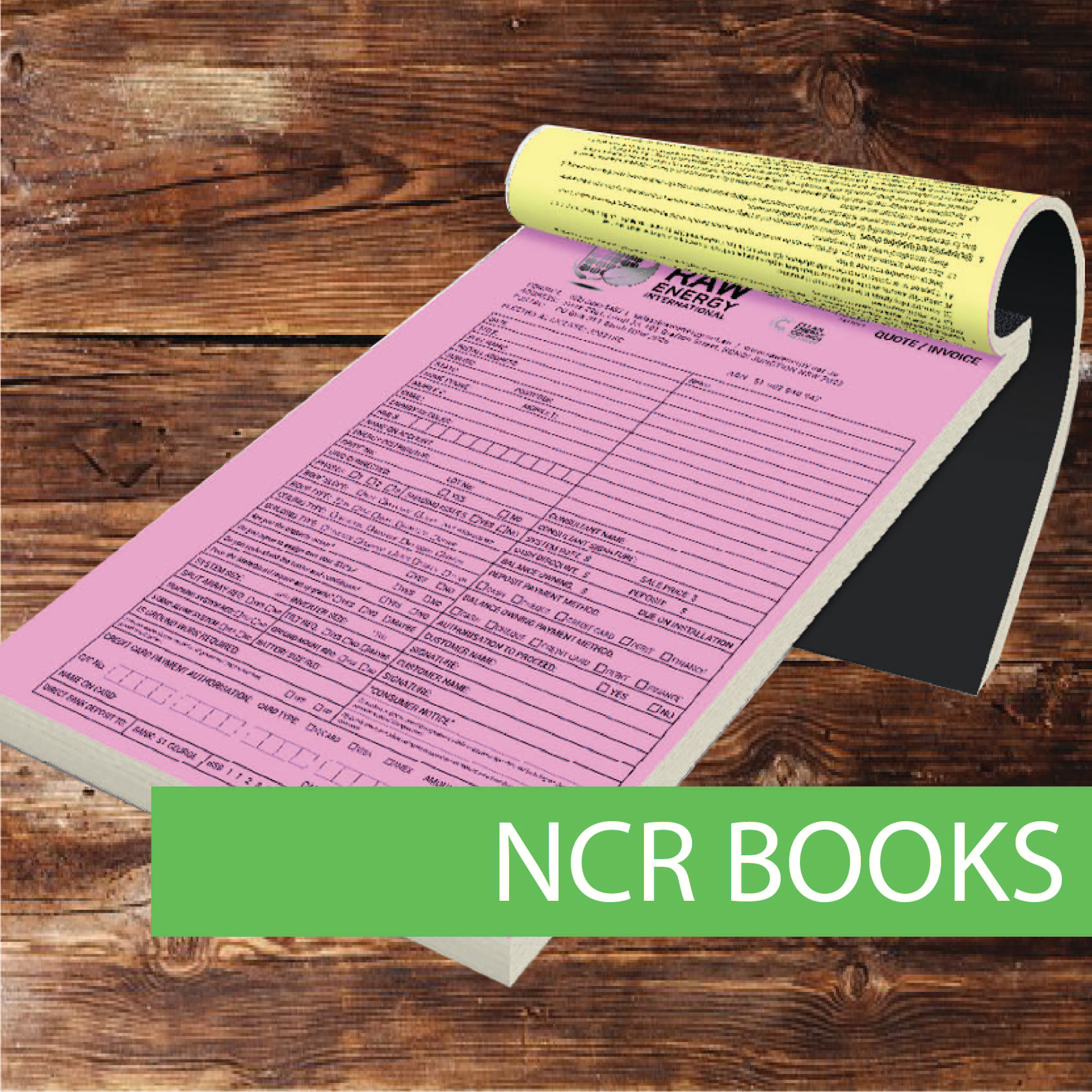 Custom printed NCR Books from Wollongong Printing