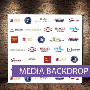 Shop Affordable Media Wall Backdrops | Bannerworld.com.au