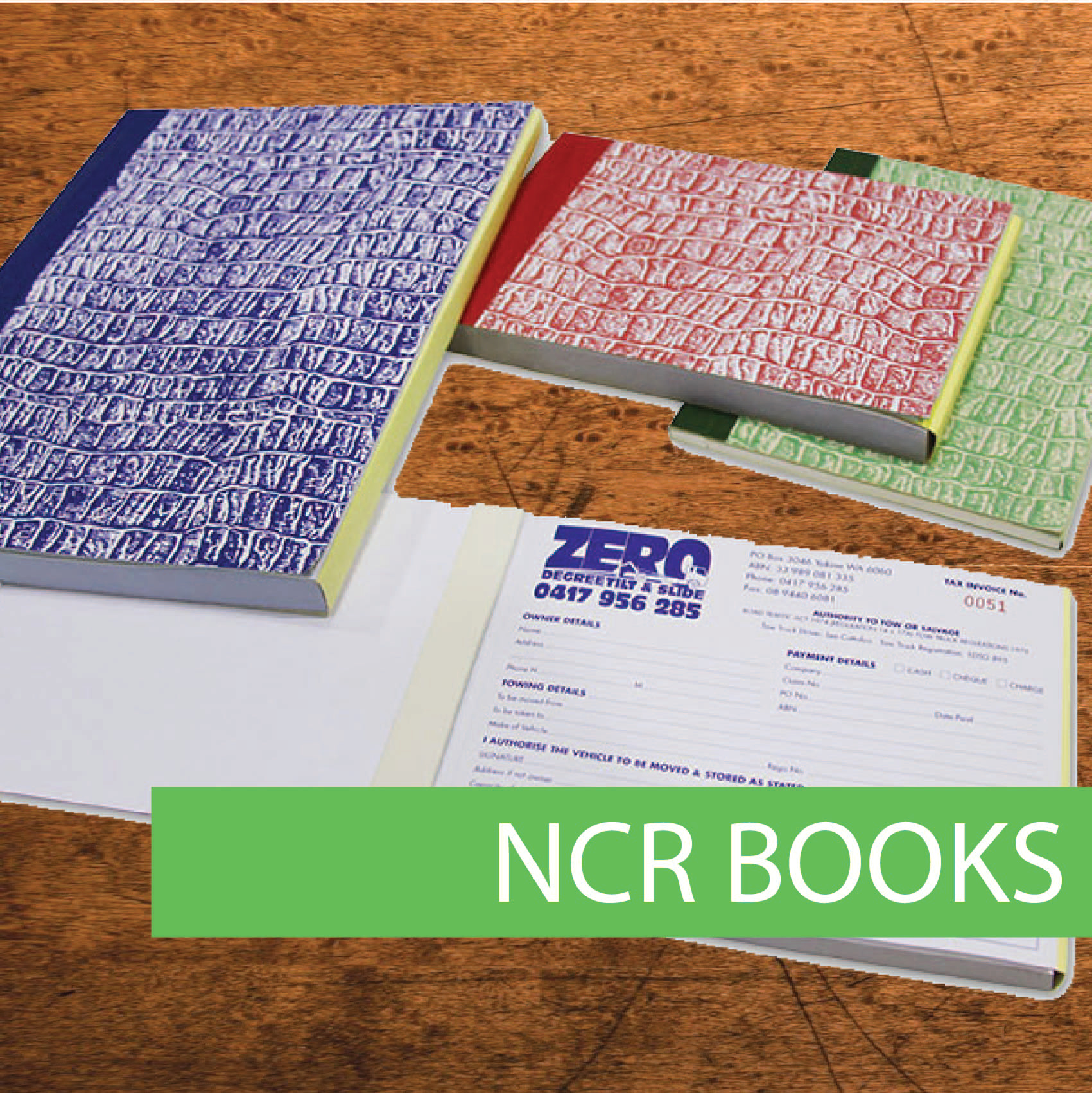 Custom printed NCR Books from Wollongong Printing