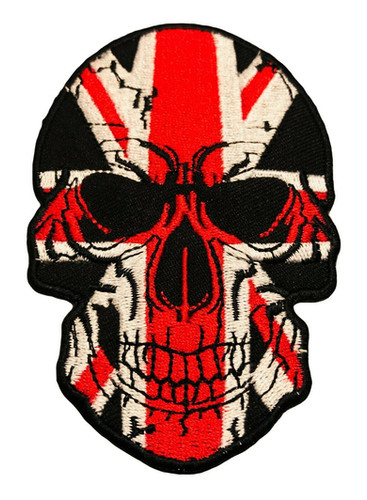 The British Skull Face Embroidered Patch / Badge | Rixom Leather