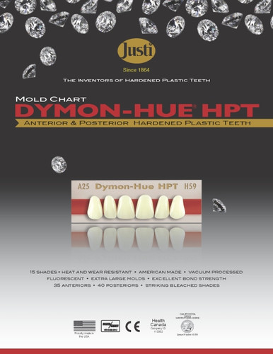 Justi® Dymon-Hue® HPT Hardened Plastic Teeth | OrthoFlex