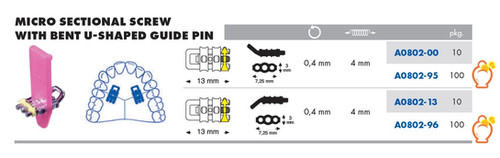 SECTIONAL MICRO SECTIONAL SCREW WITH BENT U SHAPED GUIDE PIN UP | OrthoFlex