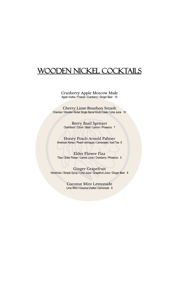 Bar Menu | thenickel