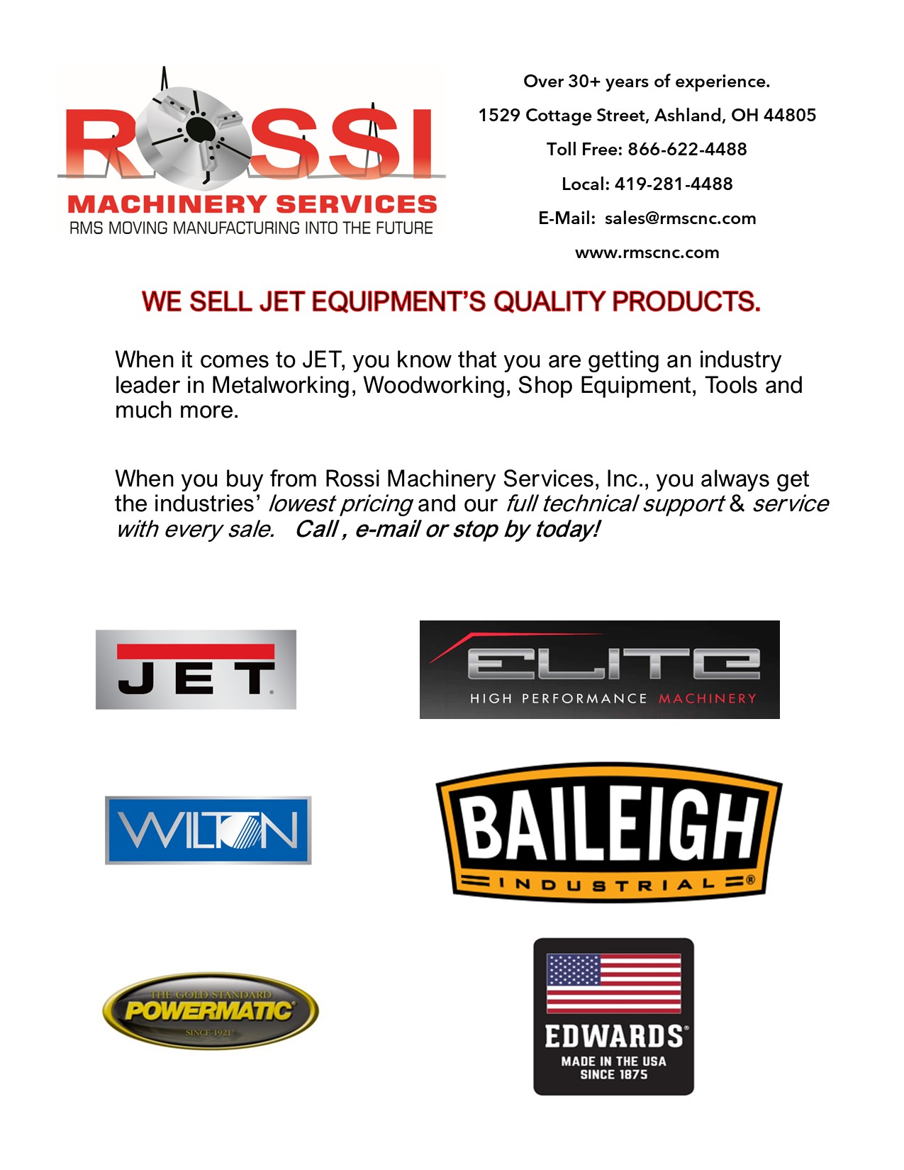 Jet Equipment Sold Here & Done Right