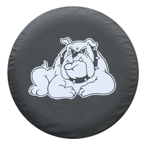 BR - Bulldog - Jet-Black Denim Vinyl Tire Cover | SpareCoverTireCovers