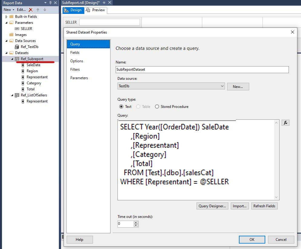 SSRS: Create a Sub Reports and Call it in the Main Report