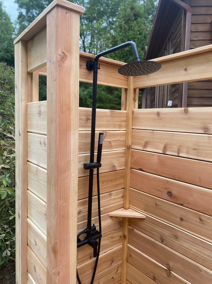 Outdoor Cedar Shower | Kaaterskill Build