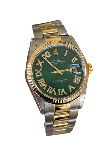 Rolex Datejust 36 36mm 18k solid gold and stainless steel oyster band ...