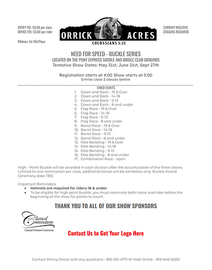 Buckle Series | Missouri | Orrick Acres
