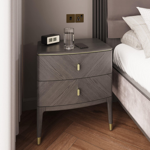 Dino Dark Oak Bedside Cabinet | Bedworld&ItalyDesign
