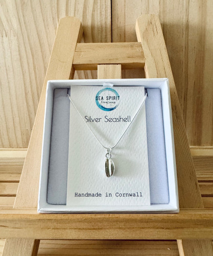 Solid Silver Cowrie Shell Necklace | Sea Spirit Creations