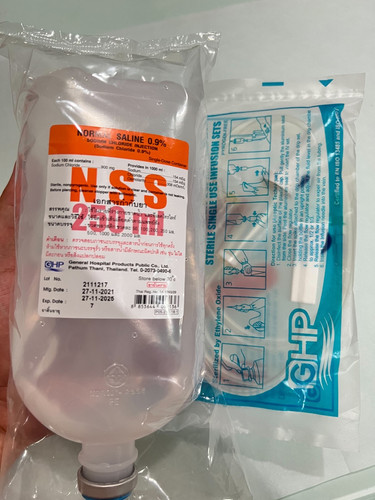 Iv drip full set with NSS 250ml (for snow white drip set) | Dermamate ...