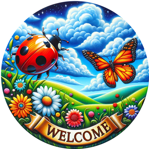 Ladybug Wreath Signs for Spring, Spring Wreath Signs, Wreath Signs for ...