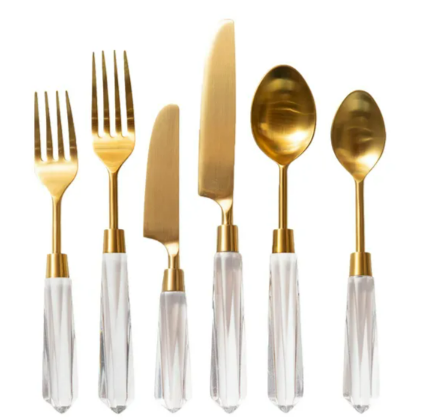 Crystal Cascade Flatware | Sage Hill Rentals