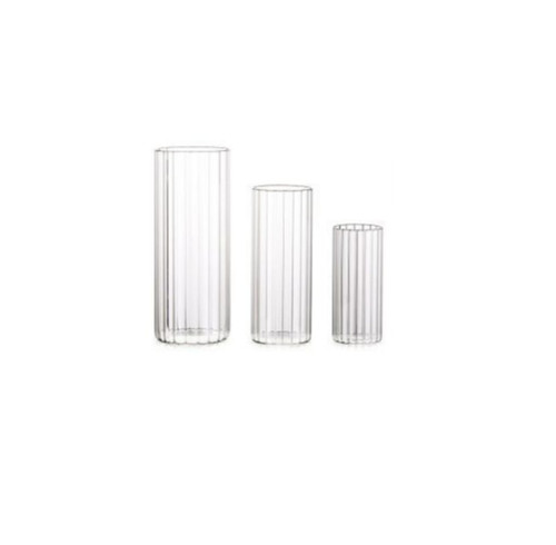 Ribbed Hurricane Vase | Sage Hill Rentals