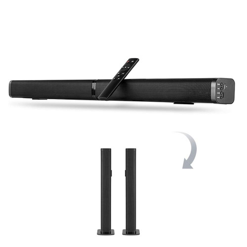 2-in-1 Wireless Bluetooth 5.0 Soundbar – 40W Surround Sound with Split ...