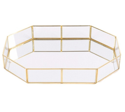 Gold Mirrored Octagonal Tray Medium | Gift it