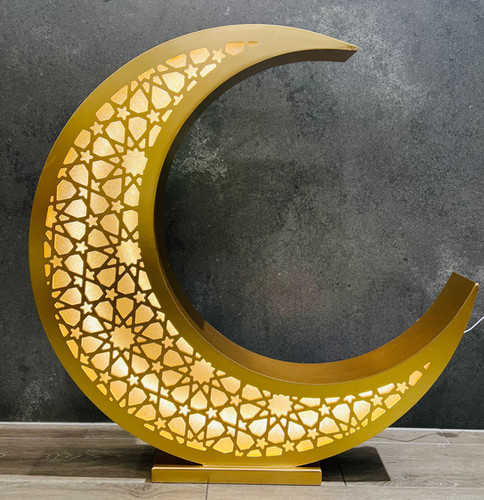 Gold Ramadan Slim Crescent 82cm | Gift it